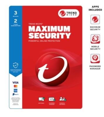 Micro Maximum Security (3 Device) 2Yr Retail Mini Box Auto Renew TREND MICRO | eBay Australia
