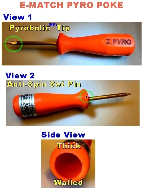 Pyro Poke Brass Sparkless Awl Tools Non-Sparking Fireworks Sigma ...