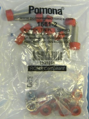 NEW Pomona 1581-2 Red Panel Mount Banana Jacks | eBay