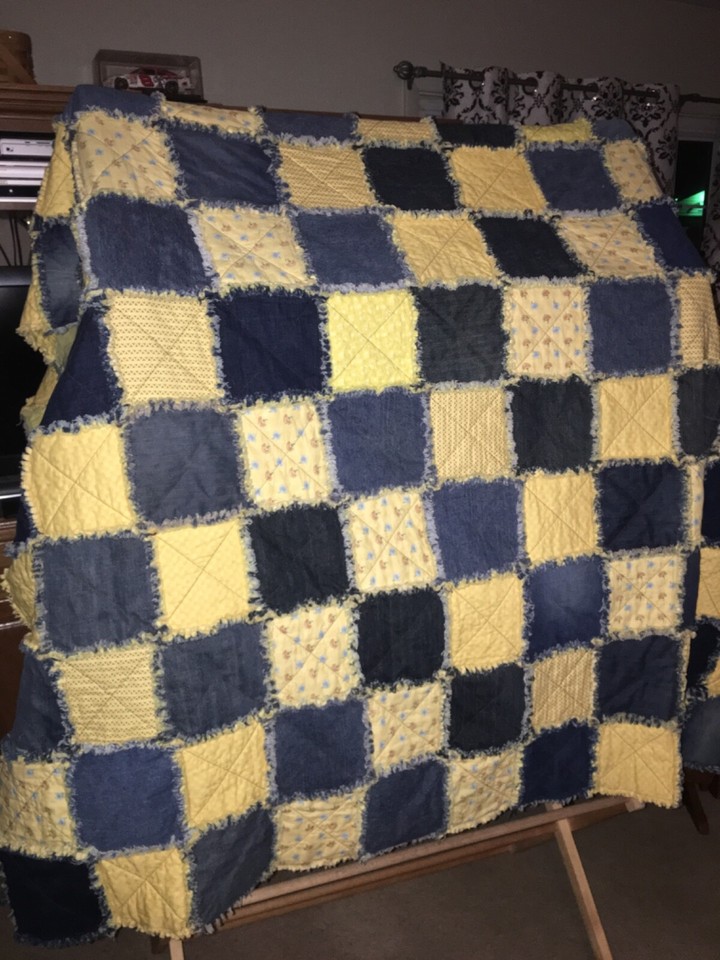 New king Size Rag Quilt, Handmade Custom order Summer Sale | eBay