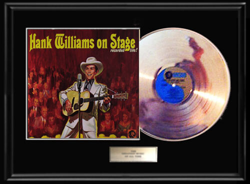 HANK WILLIAMS SR. LIVE ON STAGE GOLD METALIZED RECORD LP ALBUM VINYL ...