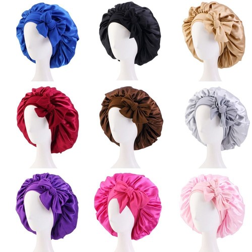 Hair Care Sleeping Cap With Headband Sleep Hat Silk Nightcap Women ...