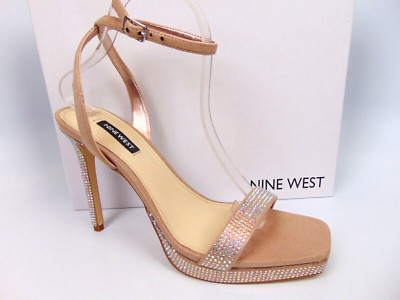 Nine West Zadien 2 Dress Heels Sandal, Women's Size 9.0 M, Rose Gold ...