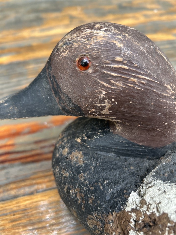 Antique Vintage 40s 50s Mallard Cork Duck Decoy Good Condition W/Weight ...