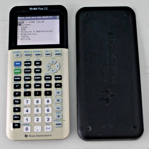 Ti 84 Plus CE Graphing Calculator w/Cover Silver #1895 | eBay