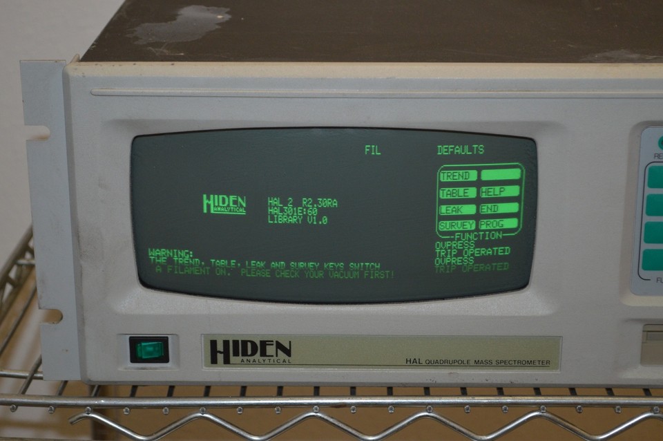 HIDEN Residual Gas Analyzer Controller-HAL- Quadrapole Mass ...