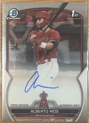 Albert Rios AUTO 2023 Bowman Chrome Draft Autograph Stanford Los ...
