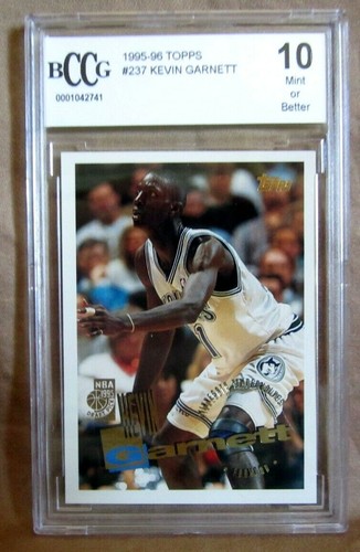 Kevin Garnett 1995-96 Topps Rookie Card#237 BCCG10!Timberwolves F/C ...