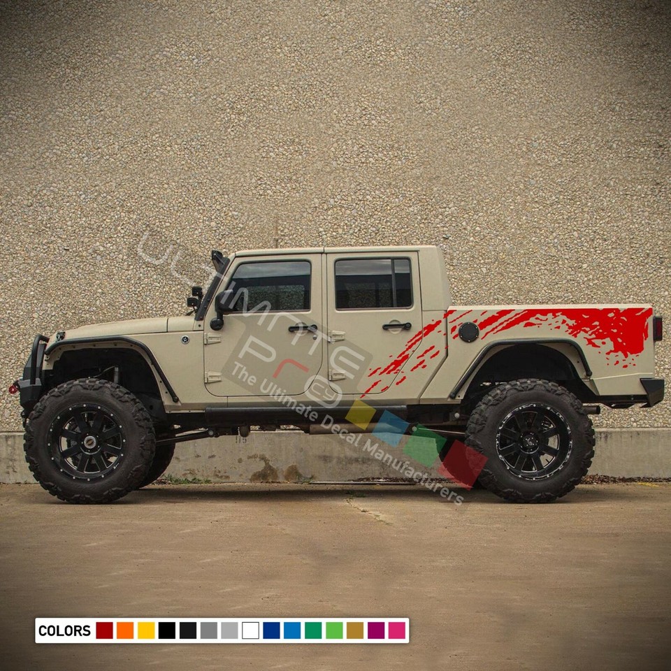 Mud splash decal for Jeep Gladiator JT Rubicon wrap Graphics cover ...