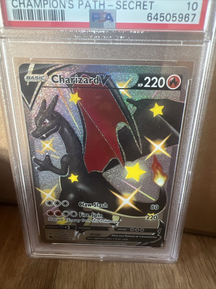 PSA 10 GEM MINT Pokemon Champions Path Secret Rare Shiny Charizard V ...