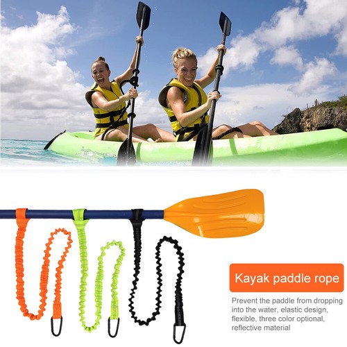Elastic Canoe Paddle Leash Stretchable Portable Tie Rope Rowing Boat ...