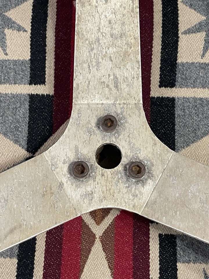 Vintage 3-Spoke Aluminum Steering Wheel 15” Hex Hub Hot Rod Rat Kart ...