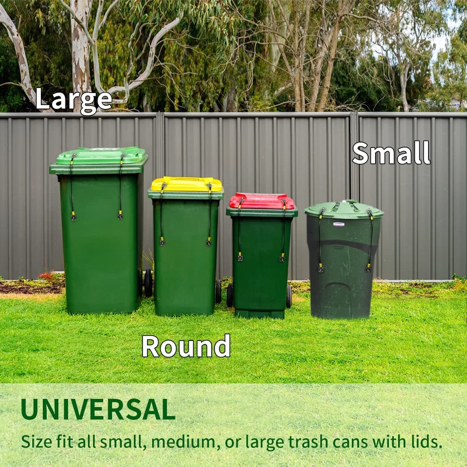 2 Pack Trash Can Locks Garbage Can Lid Lock for Animals Bears Raccoon ...