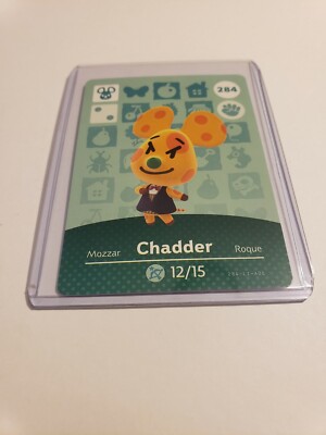 !SUPER SALE! Chadder # 284 Animal Crossing Amiibo Card AUTHENTIC Series ...