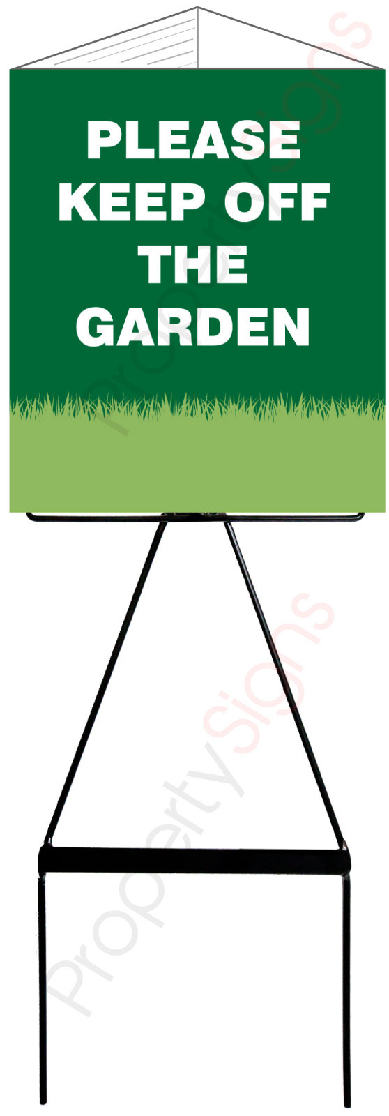 Triangle Lawn Sign PLEASE KEEP OFF THE GARDEN | eBay