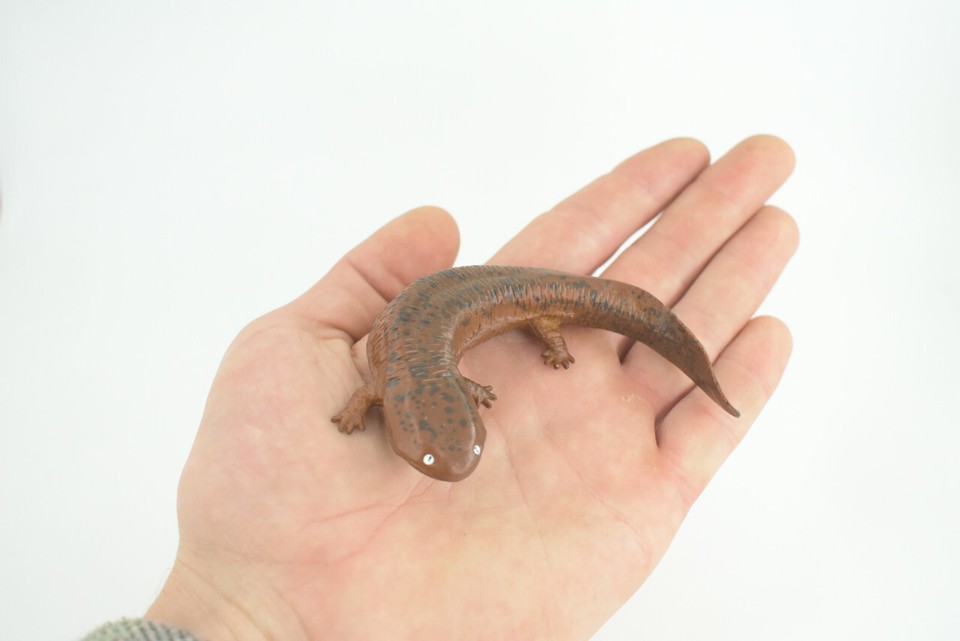 Giant Salamander Toy Model, Hand Painted Rubber Realistic 4 Inches ...