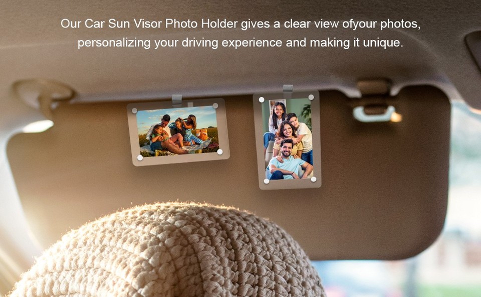 Car Sun Visor Photo Holder, Universal Magnetic Photo Clip, Decorate ...