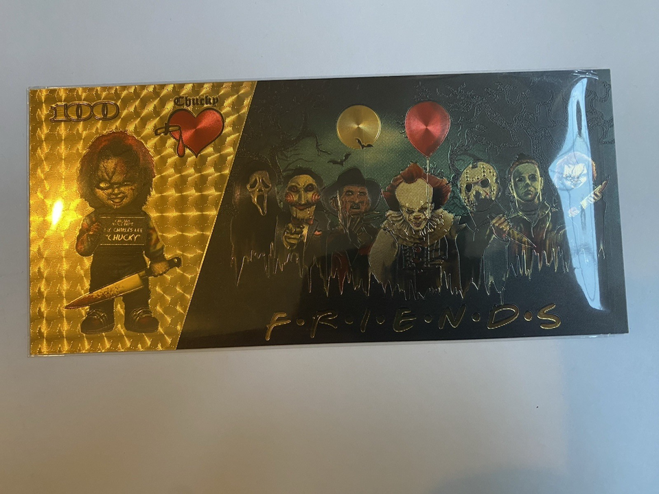 Chucky Killer Doll Childsplay Colour Horror $100 Polycarbonate 24K Gold ...