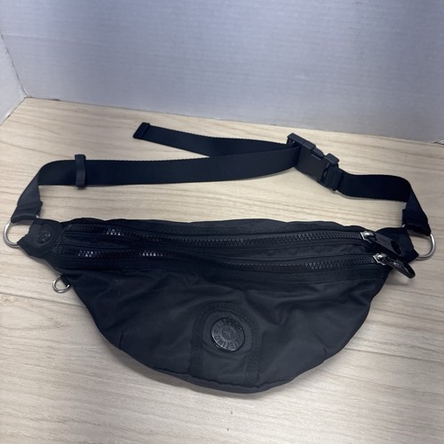 Vintage Kipling Black Fanny Pack ~ High Quality Metal Large Zippers | eBay