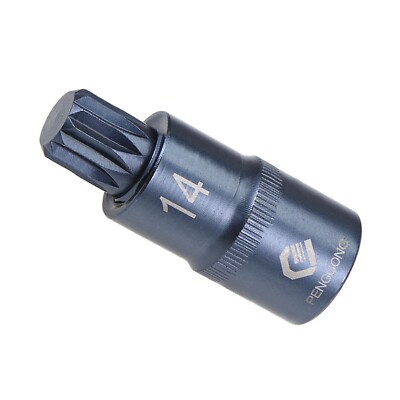 Triple Square Spline Bit Socket M14 Bit 1/2" Drive 2" Length Star S2 ...