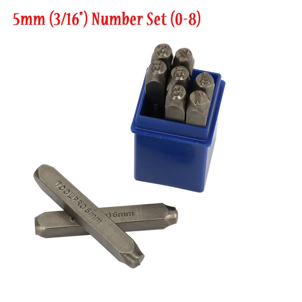 Letter Number Punch Set Metal Wood Leather Steel Stamps 0-9 and / or A ...