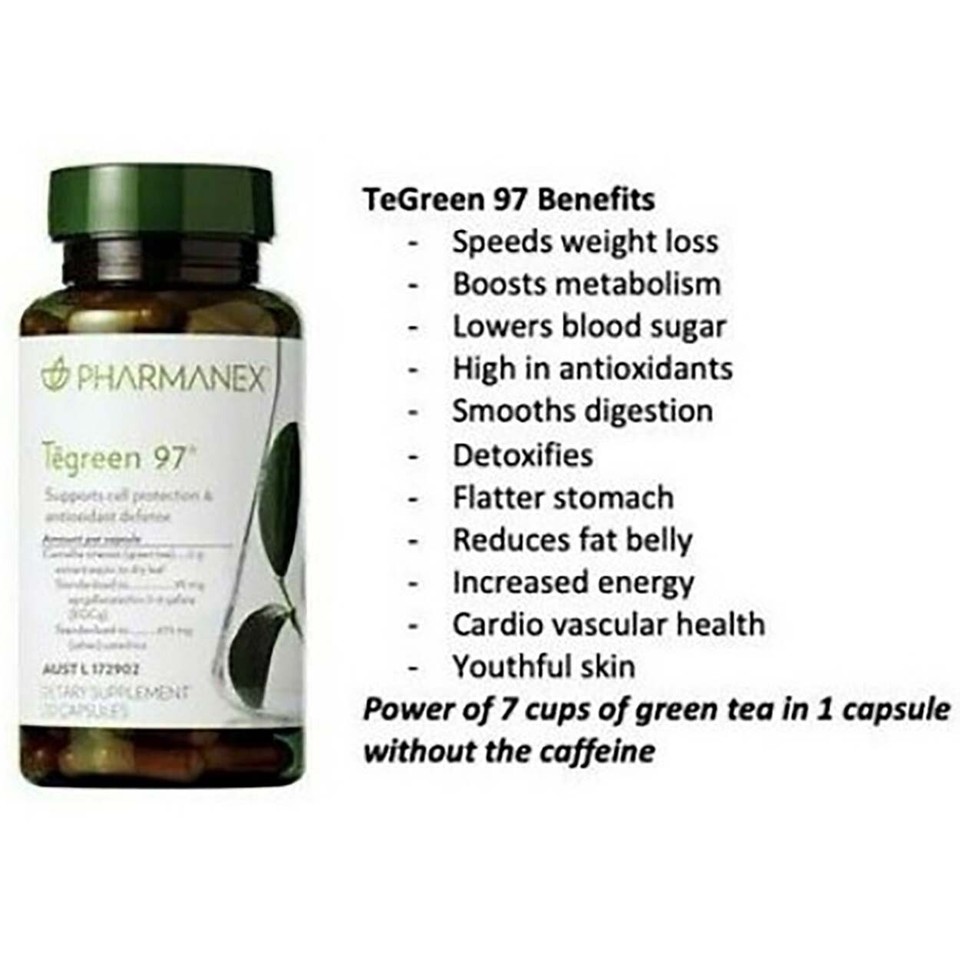 2-PACK Nu Skin Nuskin Pharmanex Tegreen 97 120 Caps -NEW STOCK- 03/2027 ...