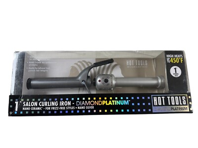 Hot Tools Diamond Platinum 1" Salon Curling Iron Model HTP05/ Silver ...