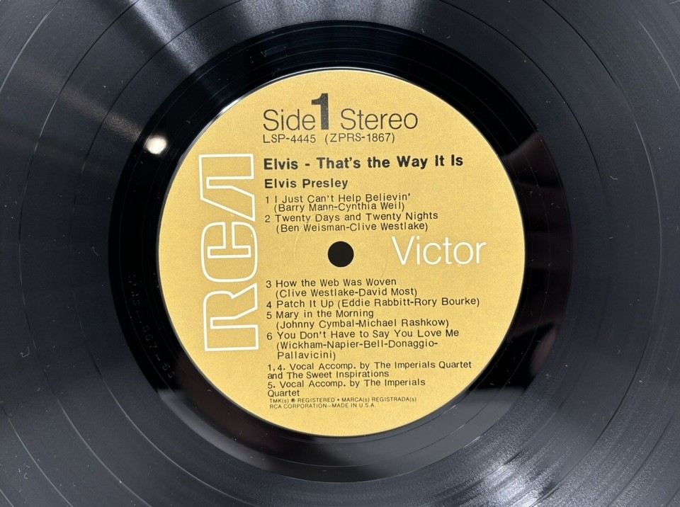 Elvis Presley THAT’S THE WAY IT IS Vinyl LP In Shrink Tan Label NM/MT ...