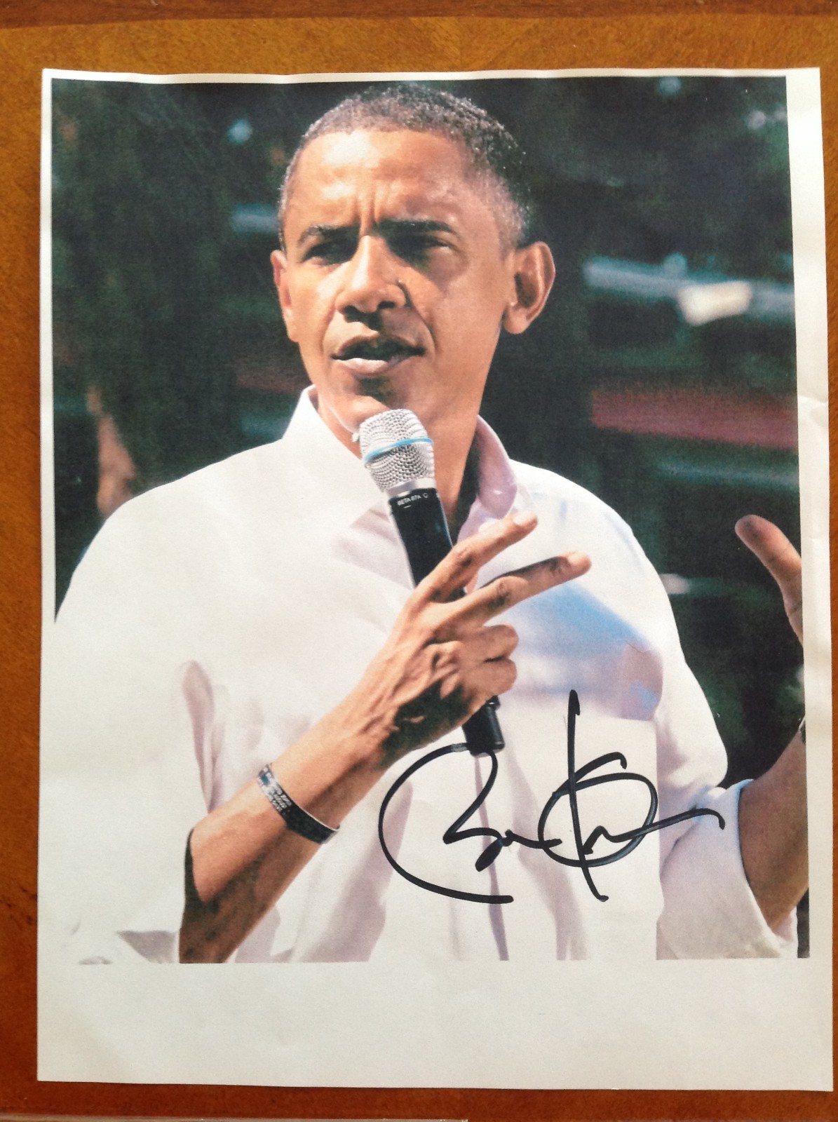 President Barack Obama Copy of Autograph Signed Picture w/ 2 Rare ...