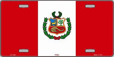Peru Flag Metal Novelty License Plate Tag LP1399 | eBay