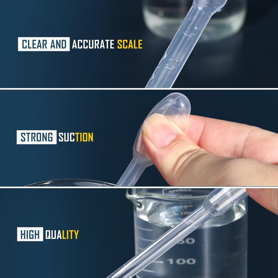 80PCS 3ML Pipette Dropper, Eye Dropper, Disposable Plastic Eye Droppers ...