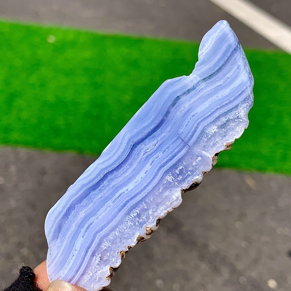 23G Natural Blue striped agate Crystal Chunks piece form Mineral ...