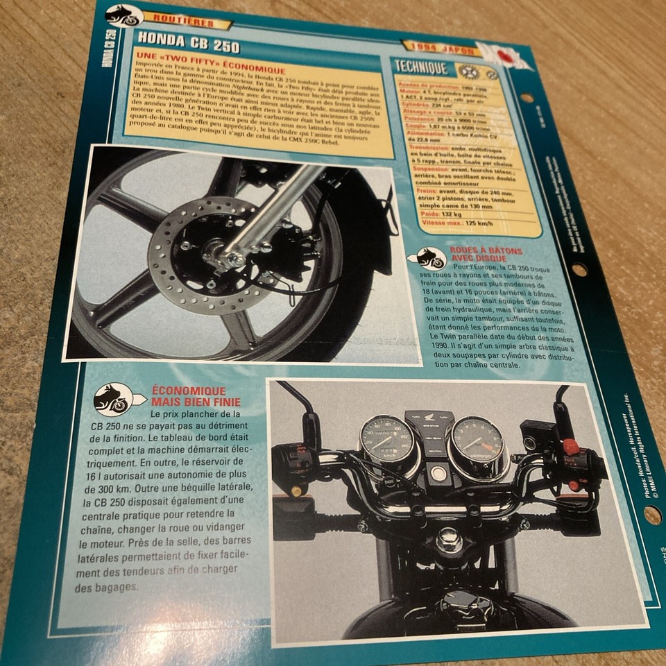 Honda CB250 1994 250 CB Motorcycle Passion Collection Atlas | eBay UK