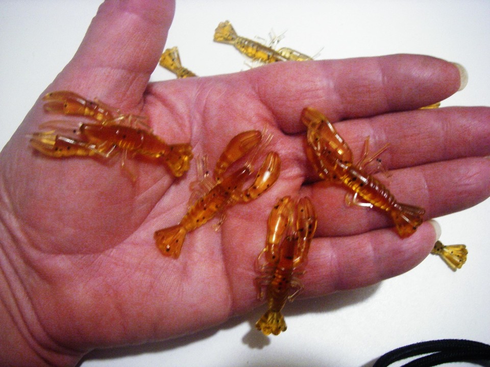 10 pc soft silicone crawdad crawfish fishing lure bait 2" crayfish crab ...