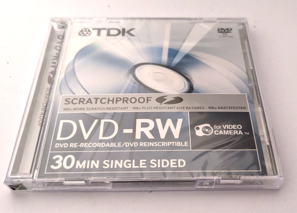TDK DVD-RW-14SPEB 30 MIN Video Camera Handy Cam Camcorder Mini DVD-RW ...