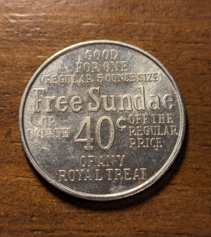Dairy Queen DQ Vintage Advertising Free Sundae or 40 Cents Off Royal ...