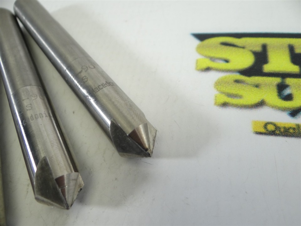 LOT OF 5 NICE EURO IMPORT HSS 3 FLUTE CHAMFER MILLS 1/2" X 90° | eBay