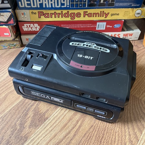 SEGA CD Model 1 plus SEGA Genesis Model 1 Console Sega CD READ Repair ...