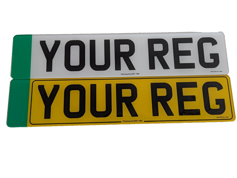 EV Number Plate Green Hybrid Electric Vehicle Plate MOT Legal | eBay UK