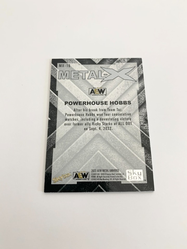 Powerhouse Hobbs Metal-X 2022 Skybox Metal Universe AEW Card # MX-16 | eBay
