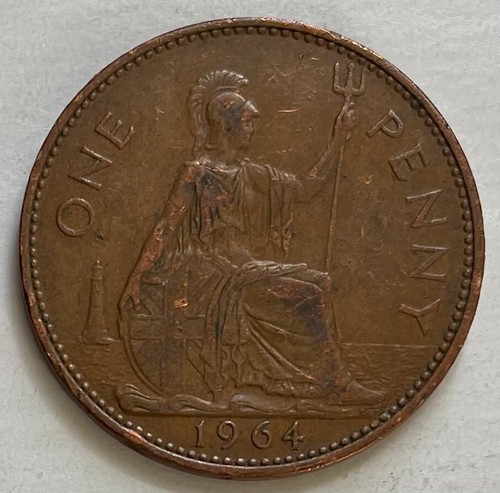 Great Britain Penny 1964 - Britannia - Queen Elizabeth II | eBay