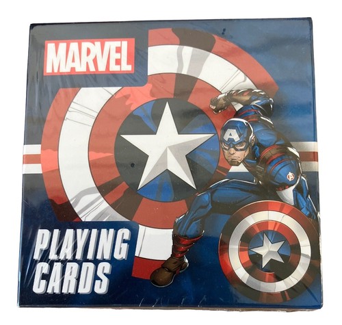 Marvel Comics Captain America Shield Logo Circular Playing Cards Deck ...