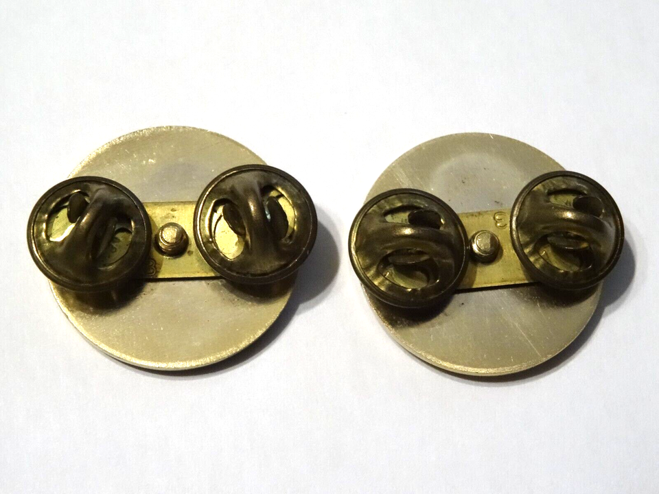 US MILITARY 13 STARS & STRIPES SHIELD BRASS UNIFORM COLLAR PIN BADGES ...