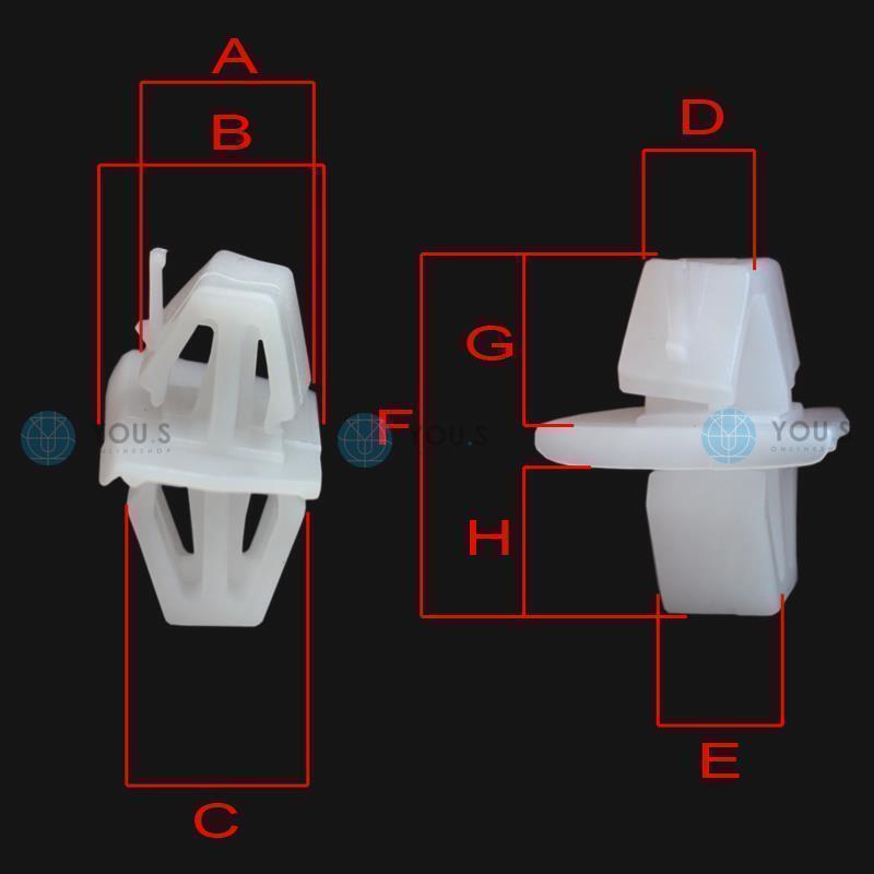 40 X You.S Original Pare-Chocs Clips de Fixation pour Volvo S40 ...