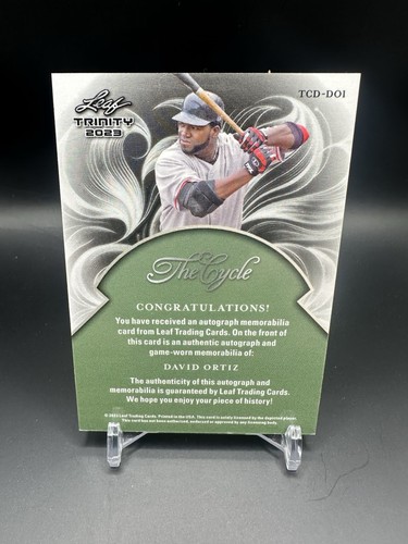 2023 Leaf Trinity David Ortiz Patch Auto /5 Boston Red Sox HOF ...