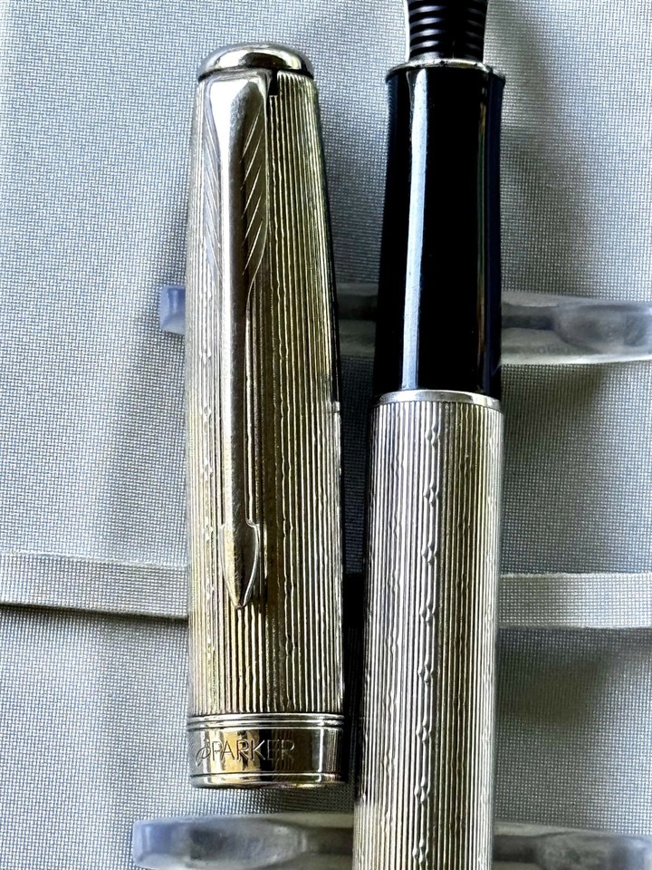 Parker Sonnet Premium Silver Luster Medium Point Fountain Pen | eBay