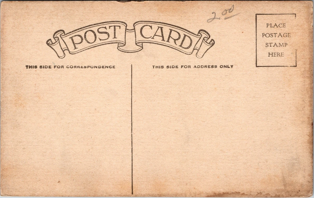 Vintage Postcard Back Template