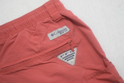 Columbia PFG Swim Trunks Pink Omni-Shade Nylon Netted Fishing Mens ...