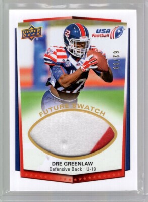 2015 Upper Deck USA Football Swatch Jersey Patch #21 Dre Greenlaw /99 ...