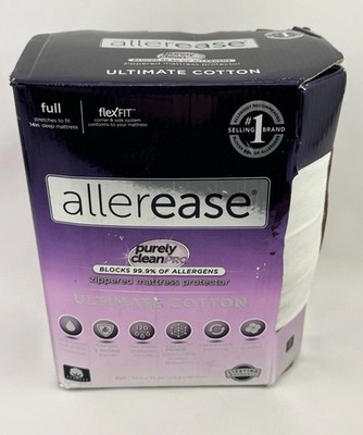 AllerEase Ultimate Cotton Allergy Relief Zippered Mattress Protector Full | eBay